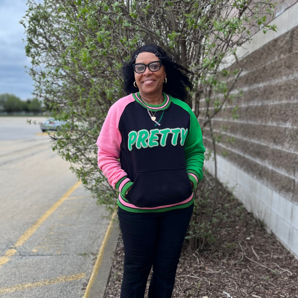 Pretty Black Opp Sleeve Chenille Crewneck (Unisex Size) – The King McNeal Collection