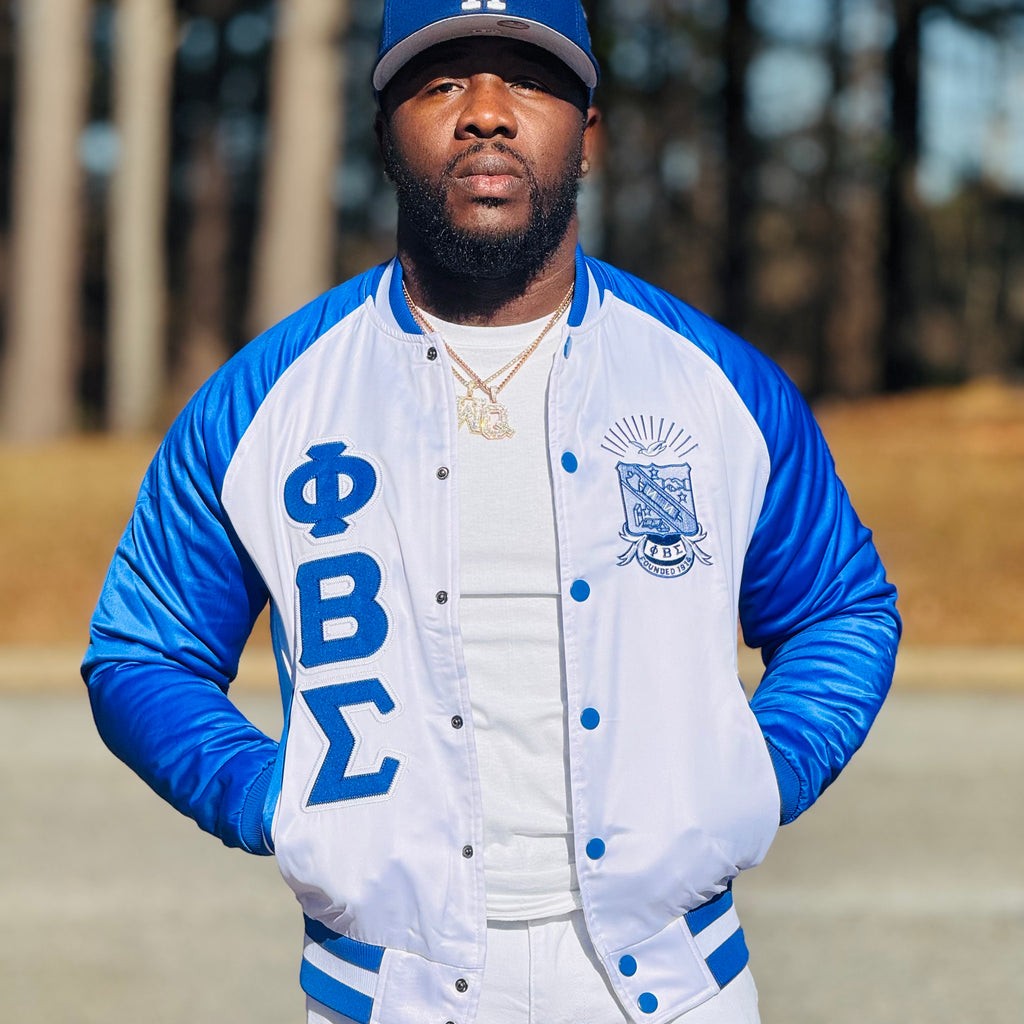 Sigma White Satin Bomber Jacket – The King McNeal Collection