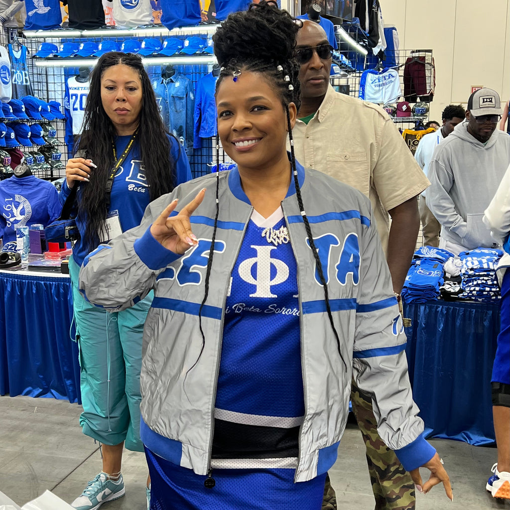 Zeta Phi Beta Reflective Bomber Jacket – The King McNeal Collection